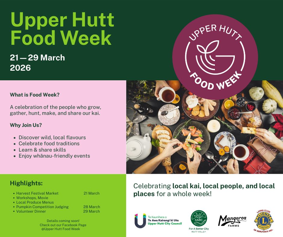 Upper Hutt Food Week: 21st – 29th of March, 2026 – The Upper Hutt ...